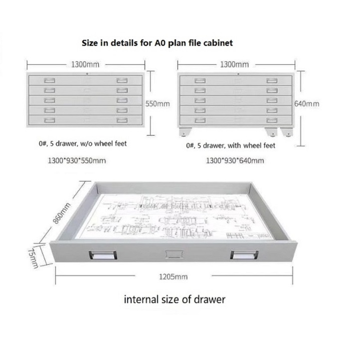 A0 blueprint map file cabinet - Luoyang Unimax Steel Cabinets